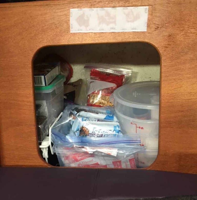 Real-Life Monohull Galley Storage - The Boat Galley