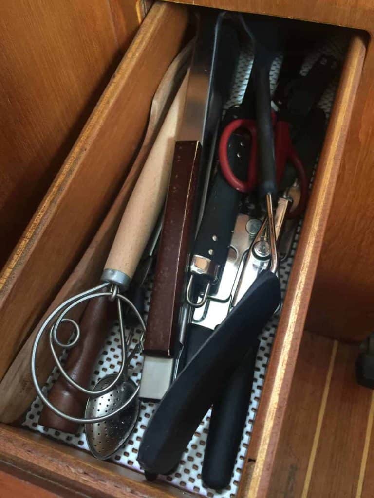 Real-Life Monohull Galley Storage - The Boat Galley